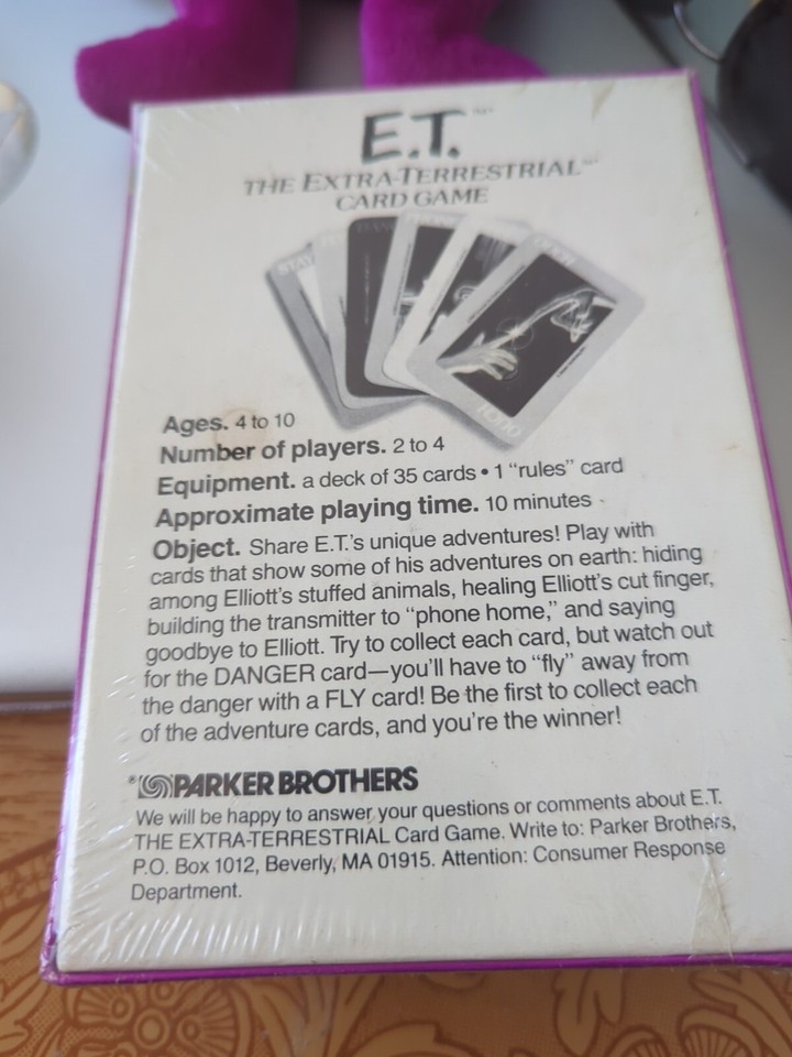 Vintage 1982 E.T. The Extra-Terrestrial Card Game Parker Bros Sealed | eBay