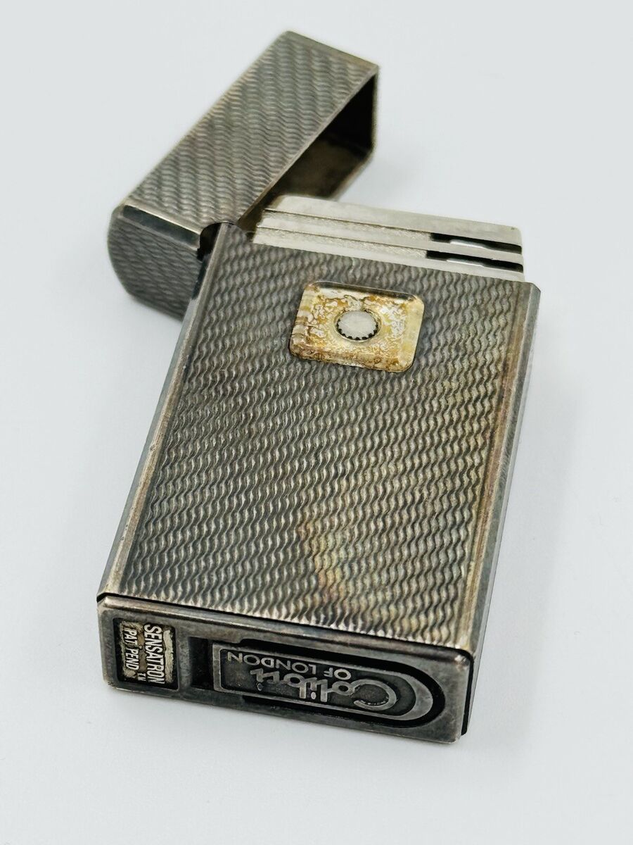 SILVER PLATED COLIBRI SENSATRON BATTERY GAS LIGHTER CIRCA 1970s