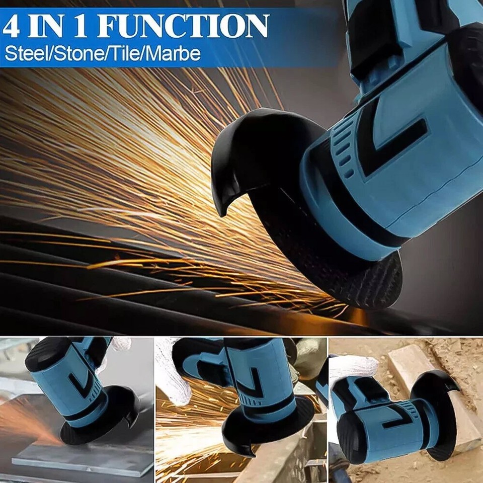 Mini cordless angle grinder polishing and cutting machine+2 battery ...