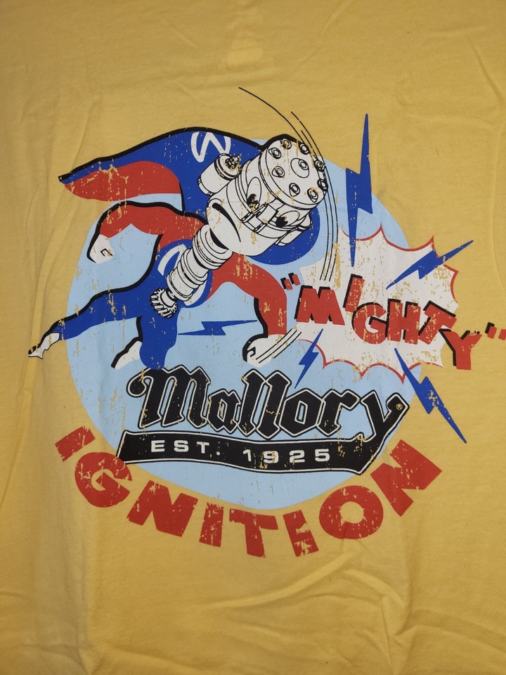 Vintage Mighty Mallory Ignition T-Shirt Large Magneto Race Drag Hanes ...