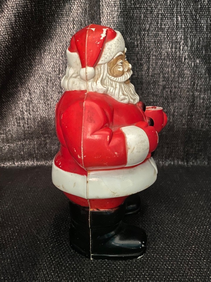 Vintage Santa Hard Plastic Molded Light or Bank - Mid Century 50's-60's ...