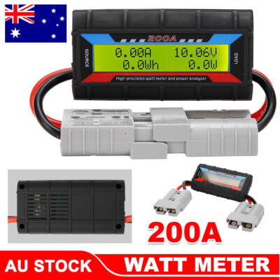 200 AMP Volt Watt Meter Digital Caravan 4x4 Camping 12V Solar Ammeter ...