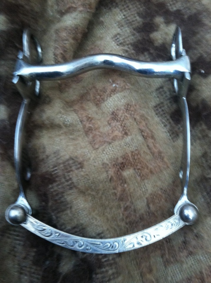 Vintage Mexico sterling low port silver bit, marked Mexico, no maker ...