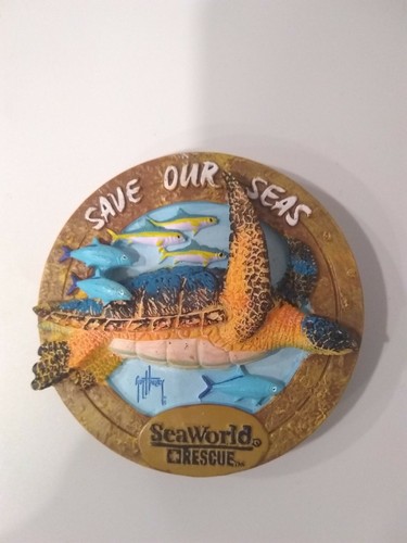 Guy Harvey SeaWorld 3D Sea Turtle Rescue Refrigerator Magnet | eBay