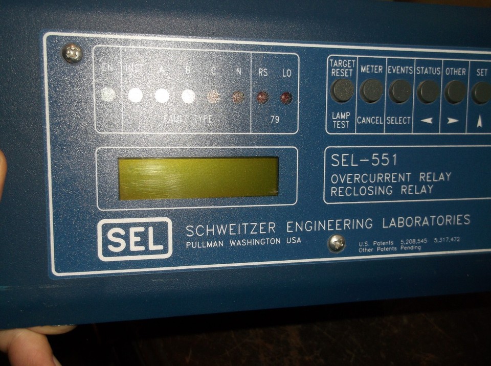 SCHWEITZER SEL-551 0551003X631X OVERCURRENT RECLOSING RELAY (130) | eBay