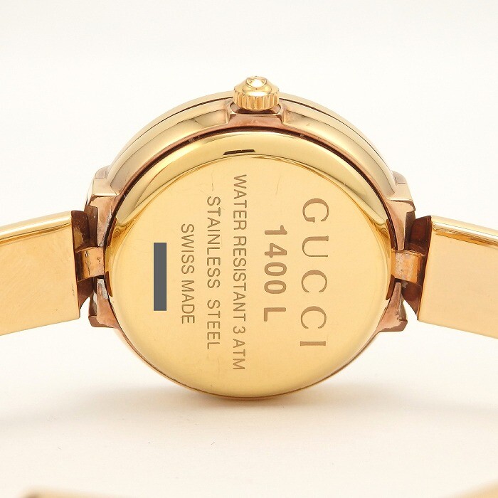 GUCCI 1400L GF Quartz Shell Women s Bangle Watch Used From GUCCI 1400L GF Quartz Shell Women s Bangle Watch Used From