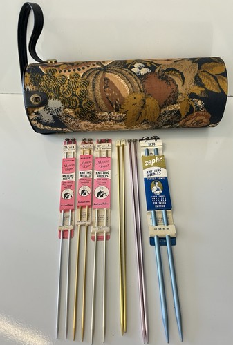 Vintage Knitting Needles Lots Of 6 Carrying Case Organizer Caddy ...