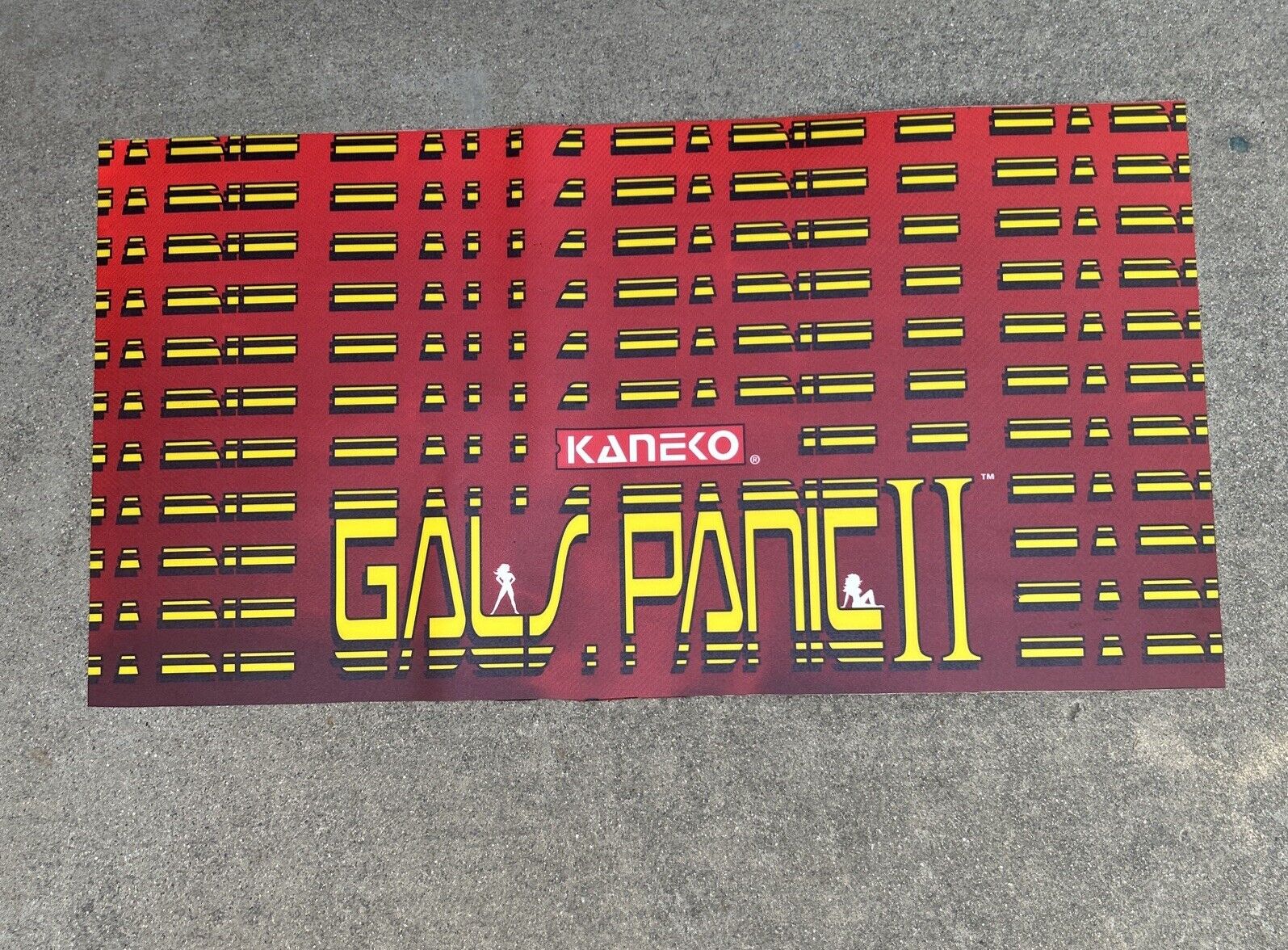 1 Old Giant Gals Panic 2 Overlay Pane Sticker Original Factory Arcade Video Game Ebay