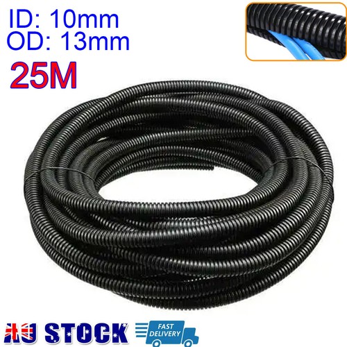 25 M Slit Split Loom Conduit Tubing Wire Cover Cable Protector 10mm ID ...