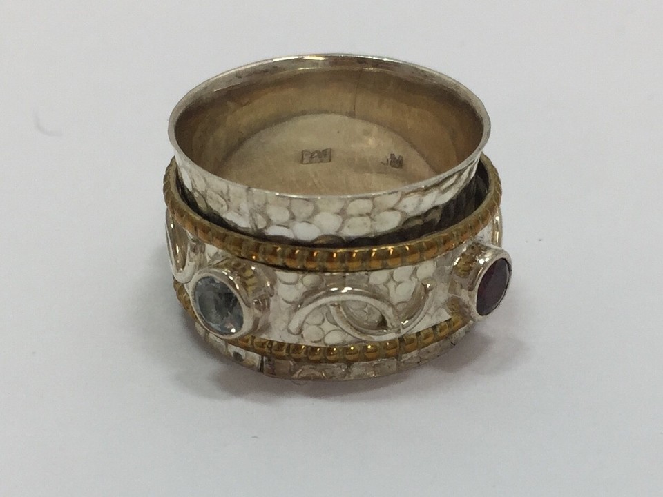 DbM Kensington Spinner Band Ring Size 8 Sterling Silver 925 | eBay