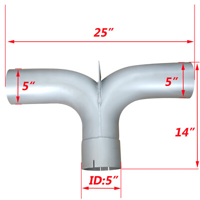 5" Aluminized Y-Pipe Elbow with Divider | eBay