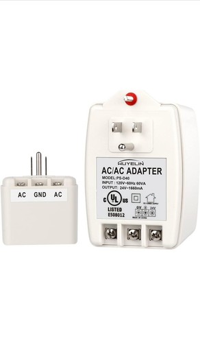 24VAC 40VA Plug in Transformer Doorbell Compatible with All Doorbells ...