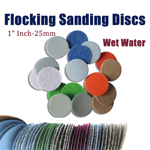 25mm-1" Inch Flocking Wet Water Sanding Discs Hook and Loop Sandpaper ...
