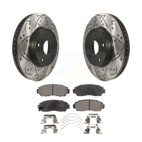 Drill Slot Brake Rotors Semi-Metallic Pad Front Kit For 16-19 Subaru ...