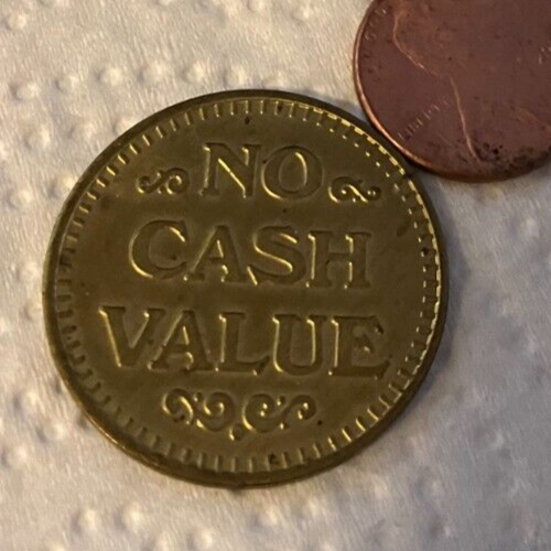 Vintage Baseball Player Batting Cage Brass Token Coin - No Cash Value ...