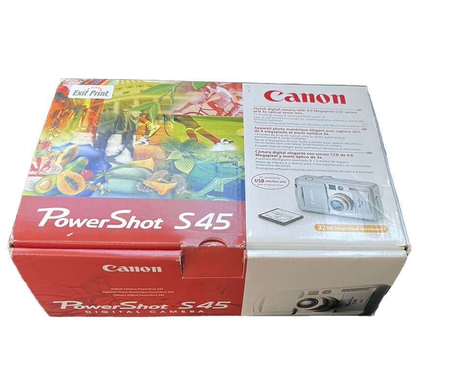 Canon PowerShot S45 4.0MP Digital Camera Open Box 13803019759| eBay