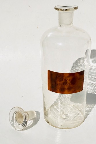 Antique Old 19th Century Hand Blown Glass Elixir Bottle Pontil Label ...