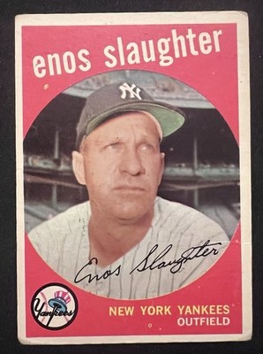 1959 Topps Enos Slaughter #155 New York Yankees - Vintage HOF ⭐️ | eBay