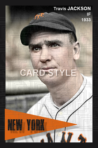Travis Jackson - 1933 New York Giants - choose a style - colorized ...
