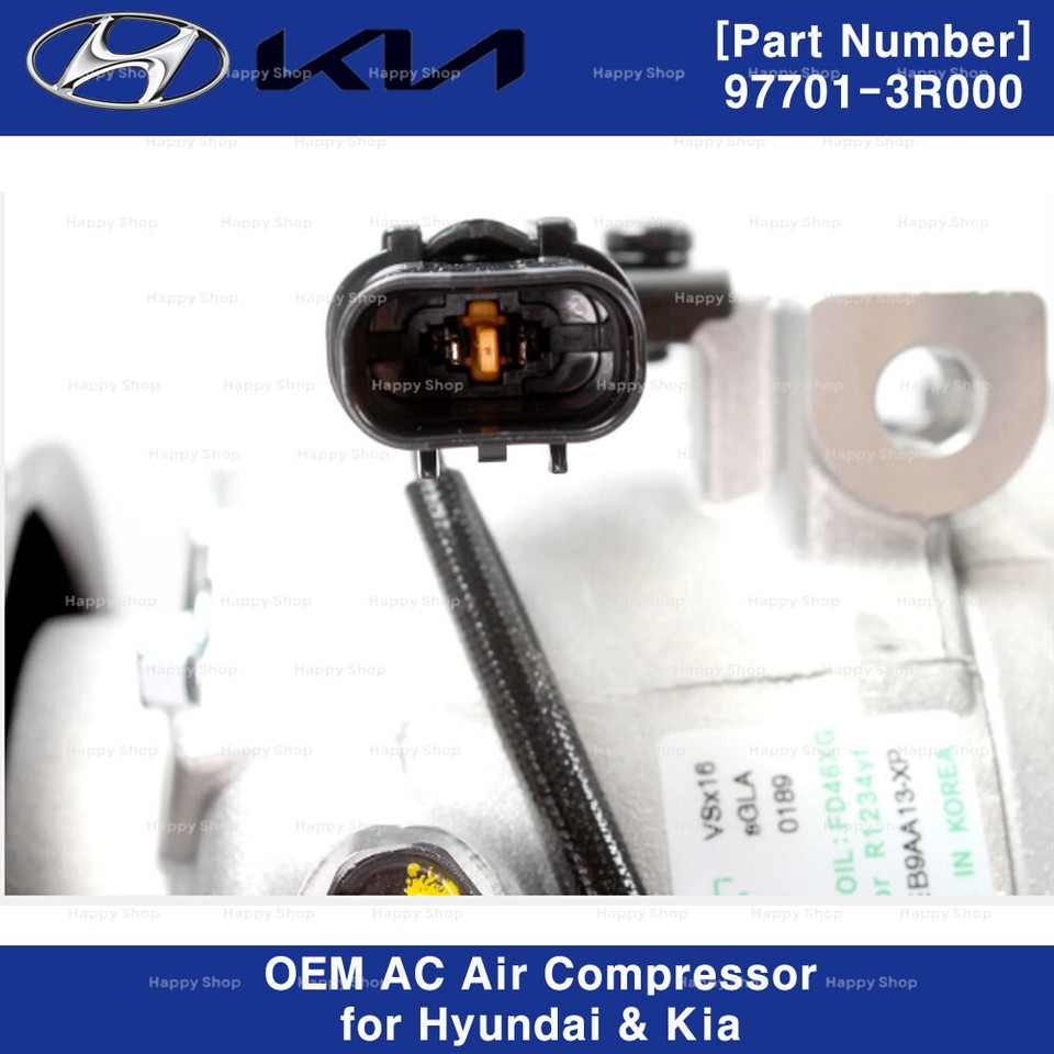 97701-3R000 Genuine OEM A/C Air Compressor for Hyundai Sonata Kia ...