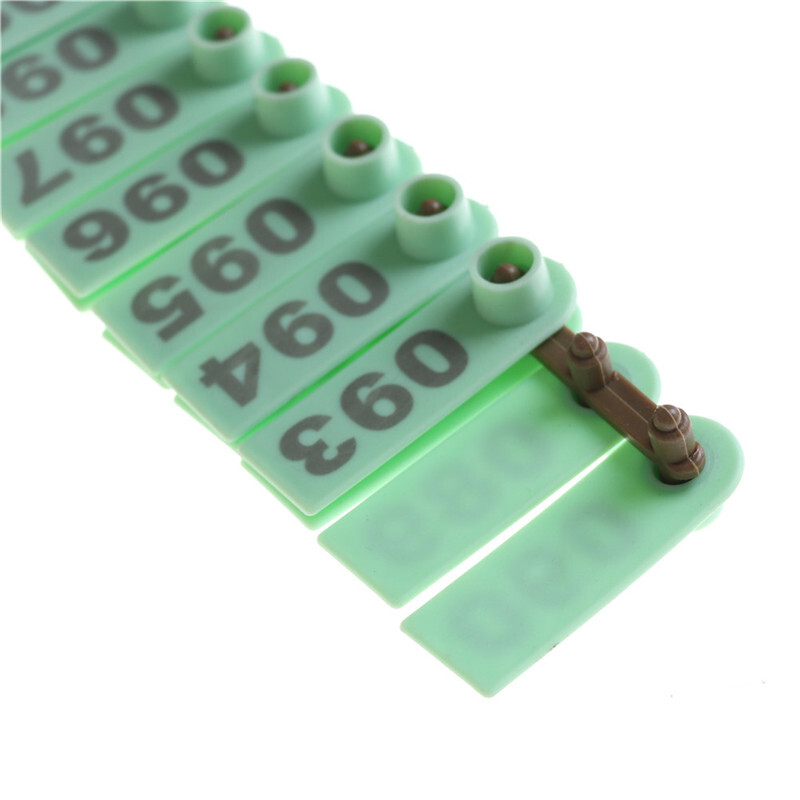 100x Goat Sheep Pig Cattle Beef Plastic Livestock Ear Tag Number Tag | eBay
