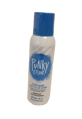 Punky Temporary Hair Color Spray, Bengal Blue, Non-Sticky, Non-Damaging ...