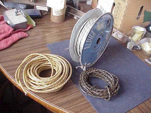 NOS Wire Cloth Wrapped 6V Wiring Lot of 3 Diff Rolls New Old Style ...
