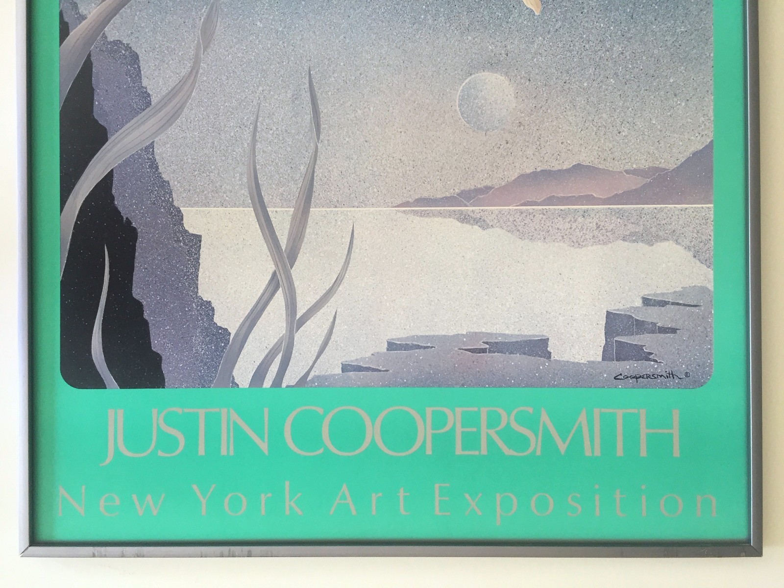 JUSTIN COOPERSMITH VTG 1980'S POST MODERN ORCHIDS FRAMED LITHOGRAPH ...