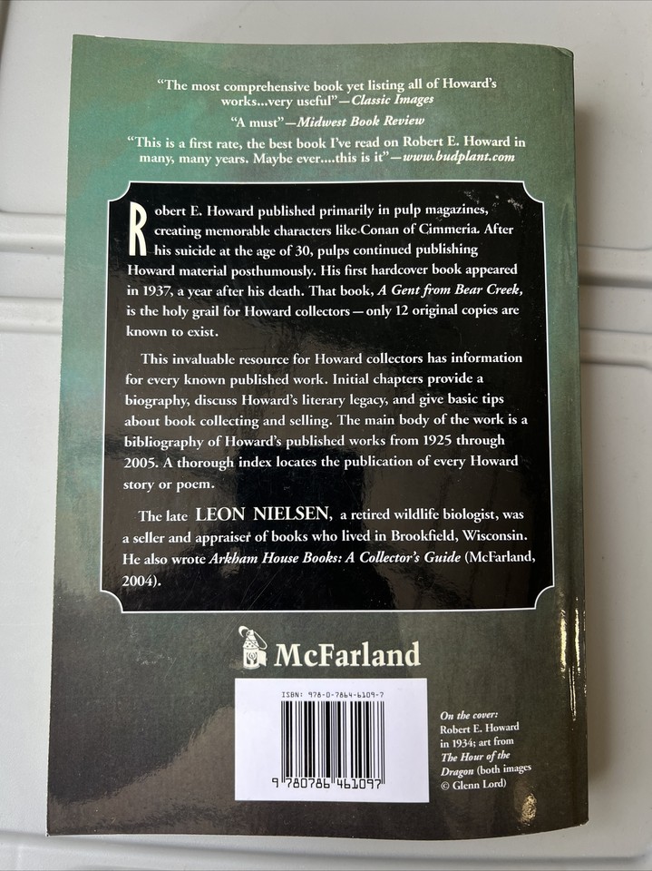 Robert E Howard: A Collector's Descriptive Bibliography With A ...
