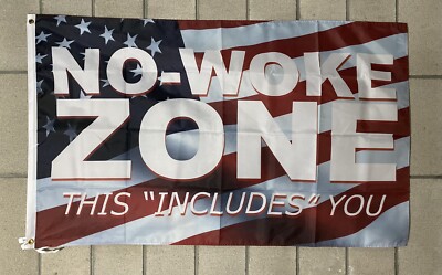 Not Woke Zone Flag FREE SHIP I Offend You Political Beer Man Cave USA ...