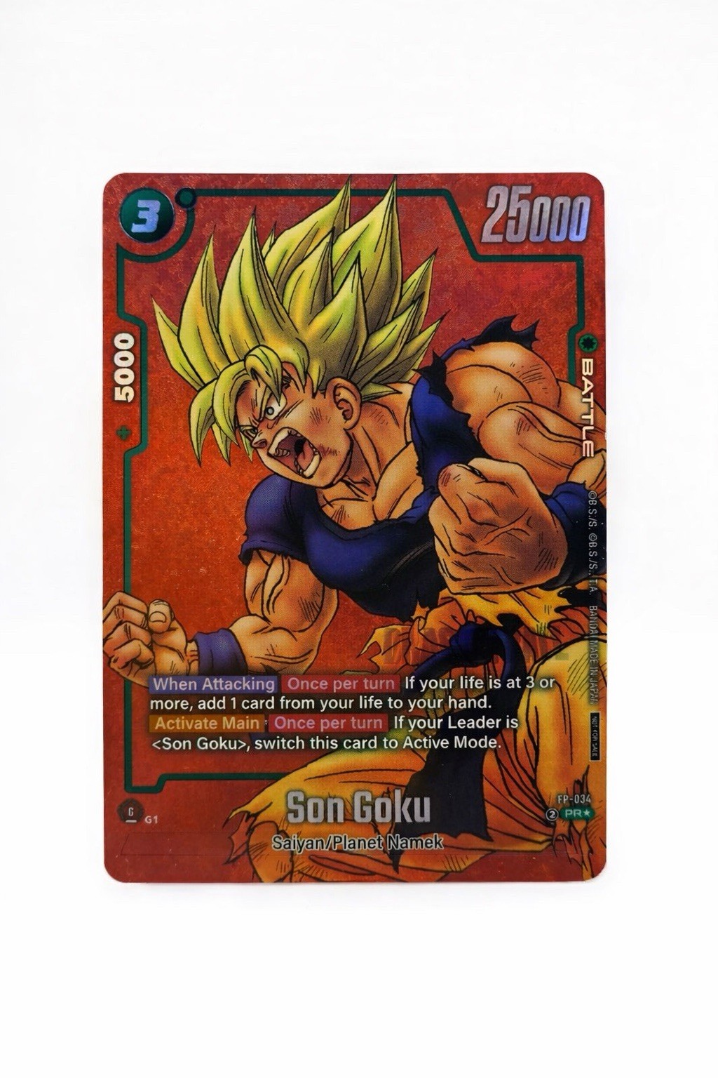 Dragon Ball Fusion World Son Goku FP-034 Limited Pack MANGA Version 01 ...