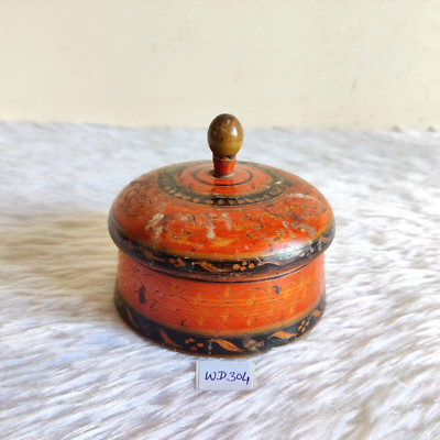 18c Antique Handmade Lacquered Wooden Box Old Rare Collectible ...