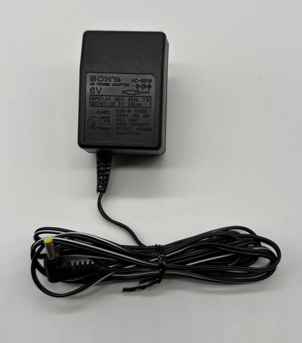 Genuine OEM SONY AC-E616 AC Power Adaptor 6V DC 250mA 7W TCM-929 | eBay