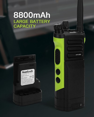 HAMGEEK APX-8000 12W Dual Band Radio Walkie Talkie w/Programming Cable ...