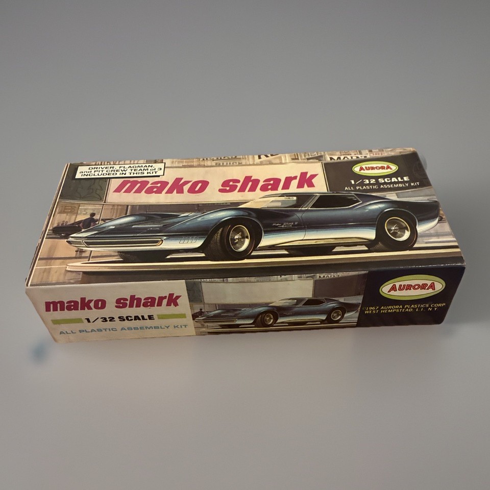 Aurora 1/32 Scale Mako Shark Plastic Model Car (Open Box-Complete) 677 ...