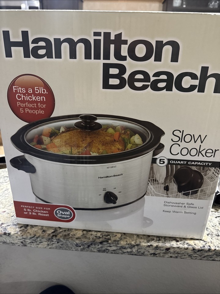 Hamilton Beach 5 Qt. Programmable Slow Cooker #33156R | eBay
