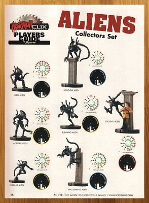 2006 HorrorClix Aliens Miniatures Set Print Ad/Poster Toy Figures Game ...