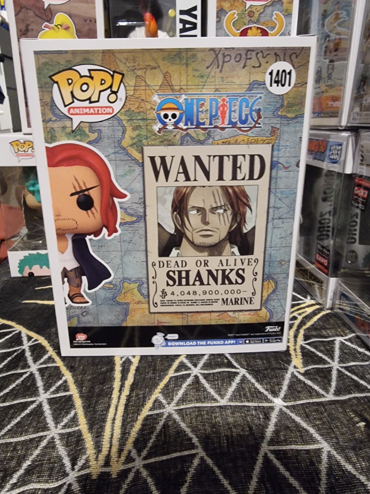 RARE NEW C2E2 2024 FUNKO POP ONE PIECE SHANKS WANTED POSTER SHARED ...