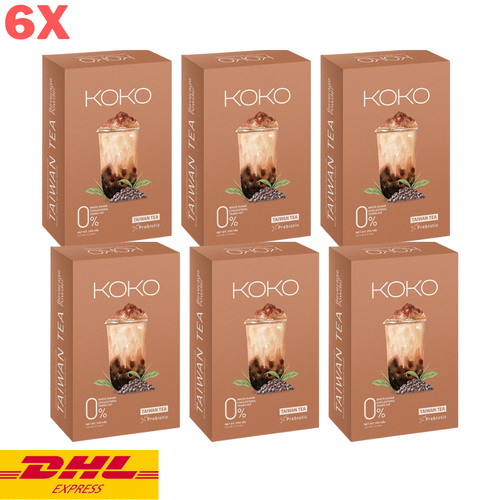 6x KOKO Taiwan Milk Tea Instant Powder Prebiotic Slimming Weight ...