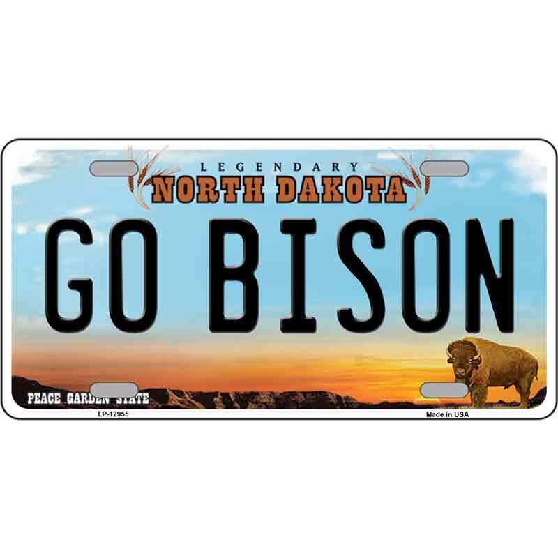 Go Bison Novelty Metal License Plate Tag LP-12955 | eBay