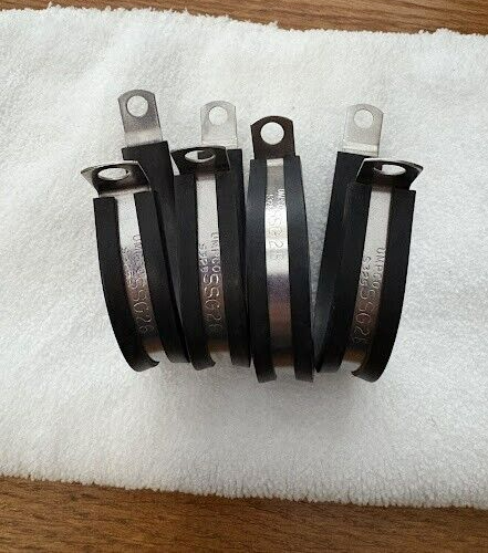 1 5/8" LOOM/HOSE/ADEL CLAMPS, Stainless Steel, Neoprene Cushioned Cover ...
