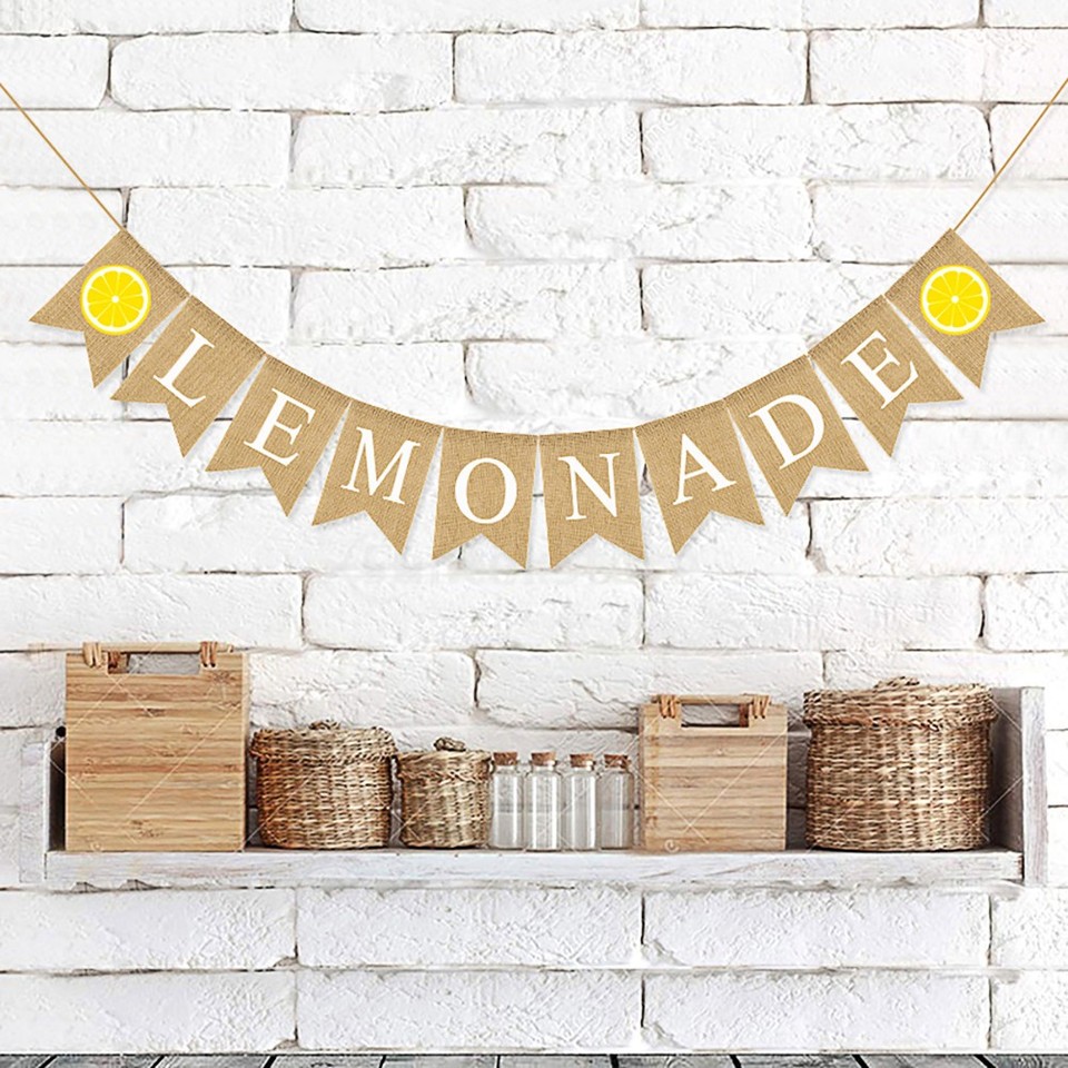 Lemonade Stand Sign Hawaii Pull Flag Wall Decoration Assorted Color ...