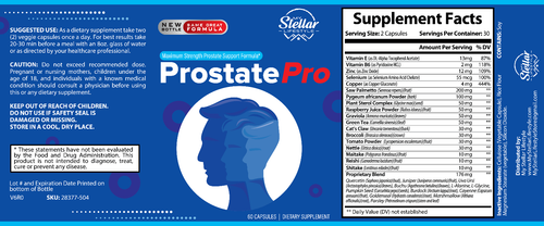 5 Pack Prostate Pro, mezcla premium para soporte de próstata-60 ...