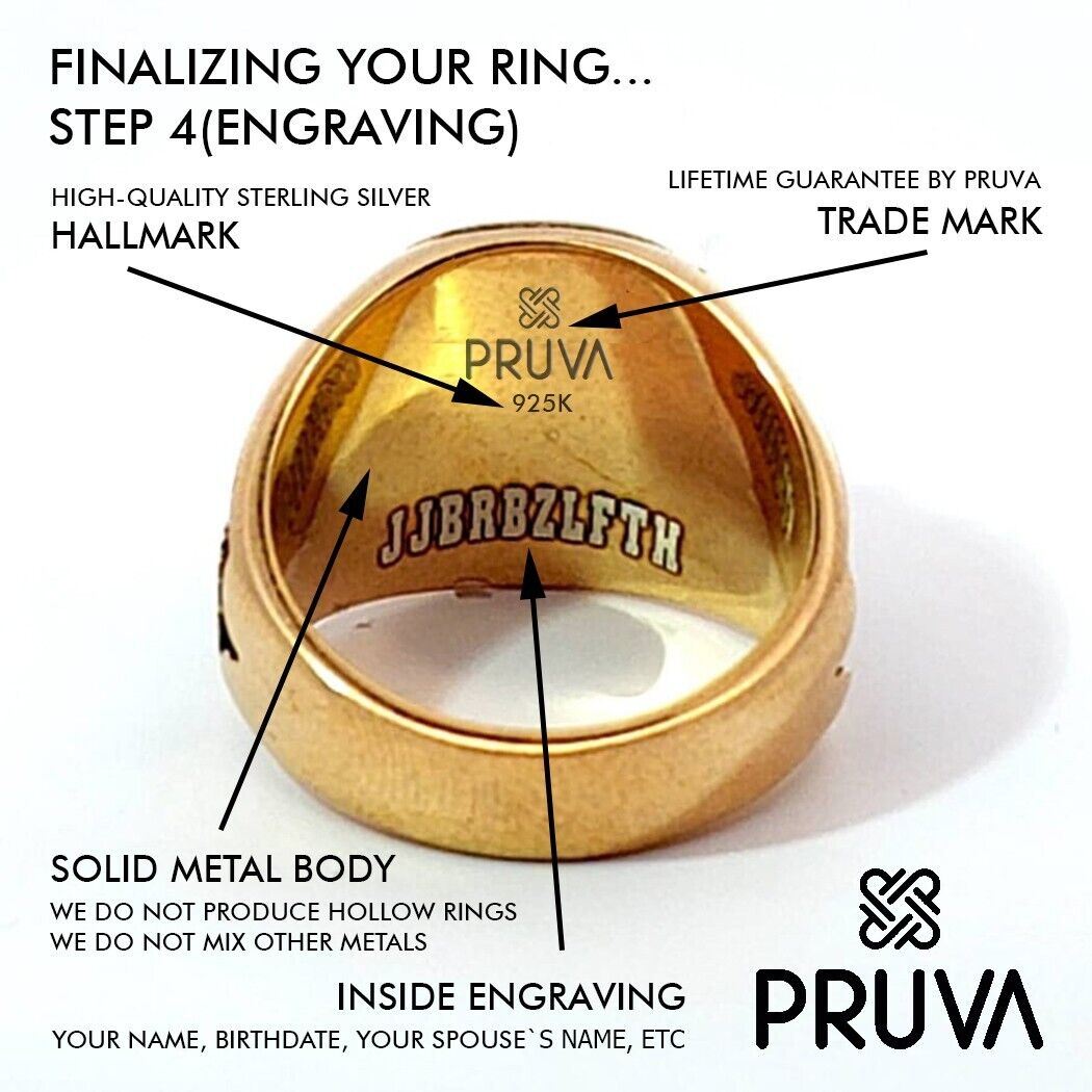 PJ CUSTOM RING 925K SILVER GOLD PLATED SOUTH CAROLINA UNIVERSITY GRADUATION 2024