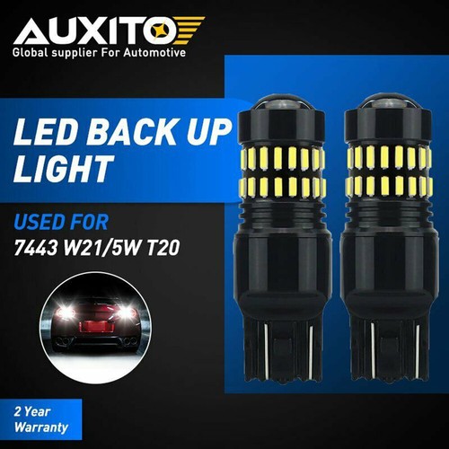Pair 7443 7440 T20 White 48SMD Car LED Tail Turn Signal Light Bulb ...