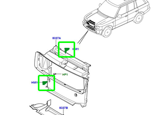 GENUINE LAND ROVER AIR DEFLECTOR PIN SET OF 5 LR3 RANGE ROVER DISCOVERY ...