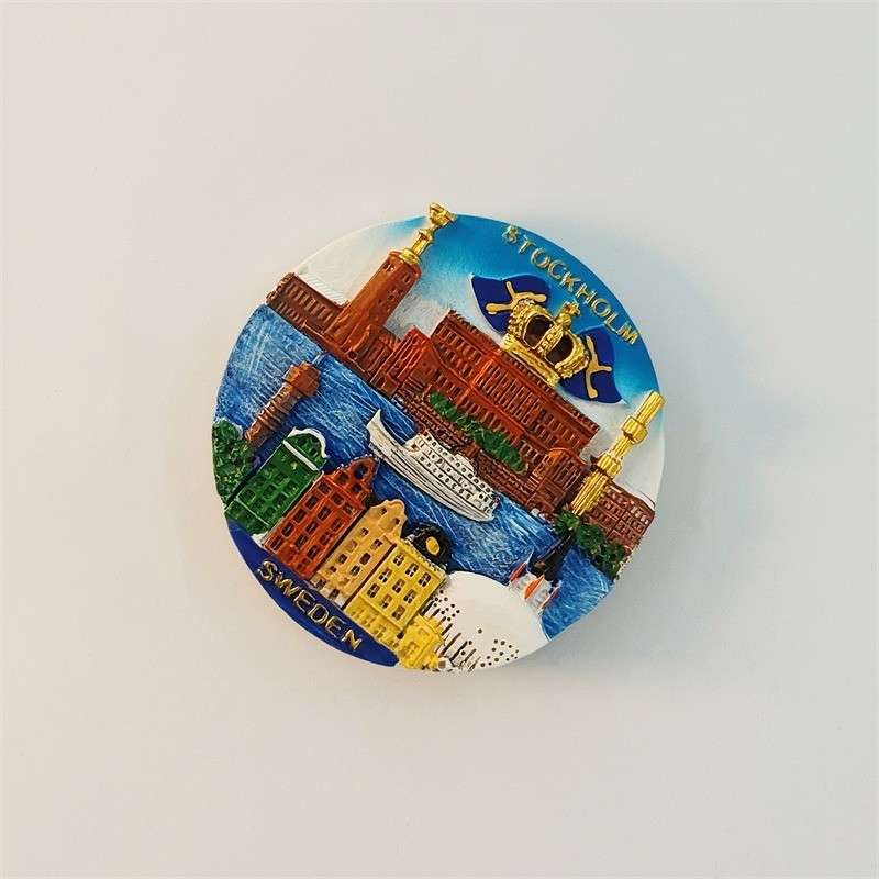 Sweden Stockholm Collectible Tourist Souvenir 3D Resin Fridge Magnet ...