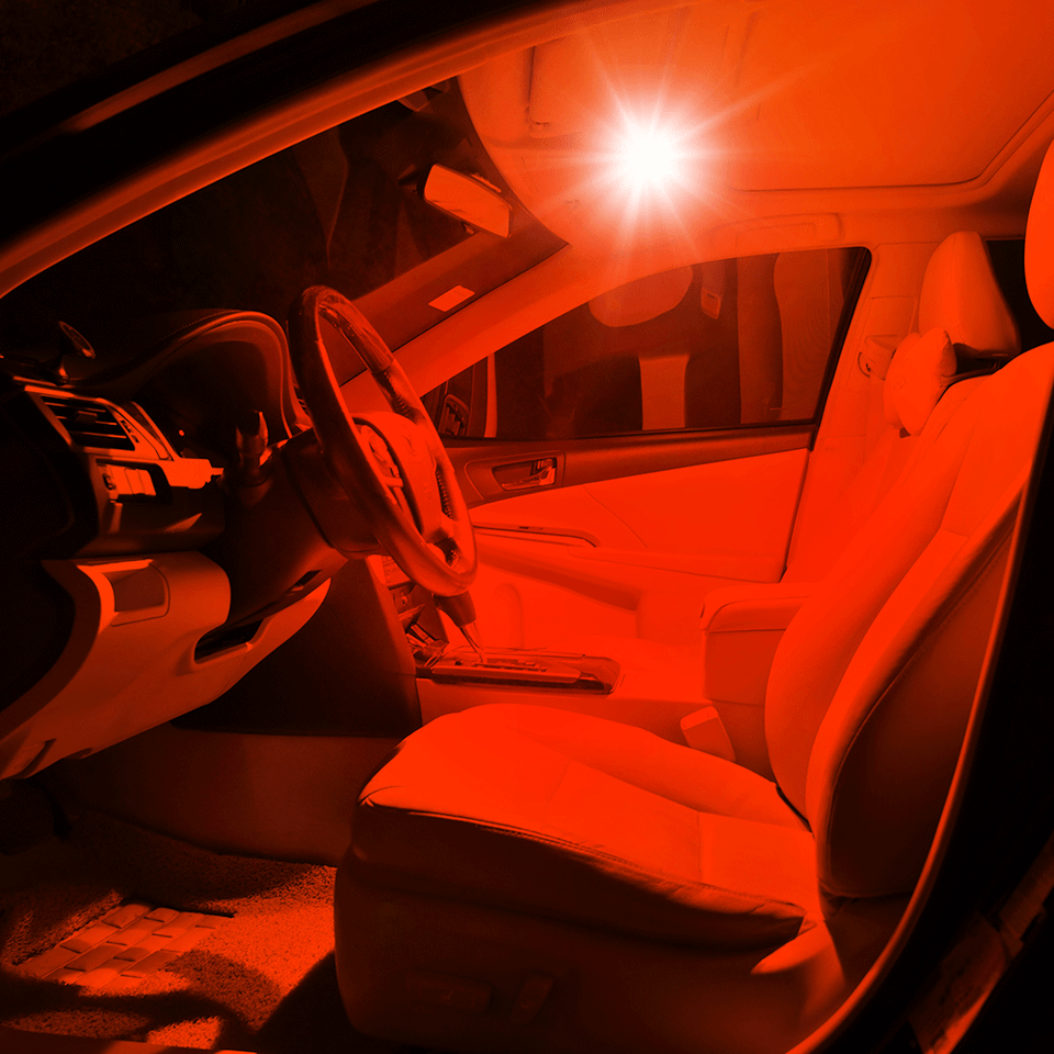 Pure Red LED T10 Inner Tail Light Bulbs Super 2825 Bright 168 192 194 ...