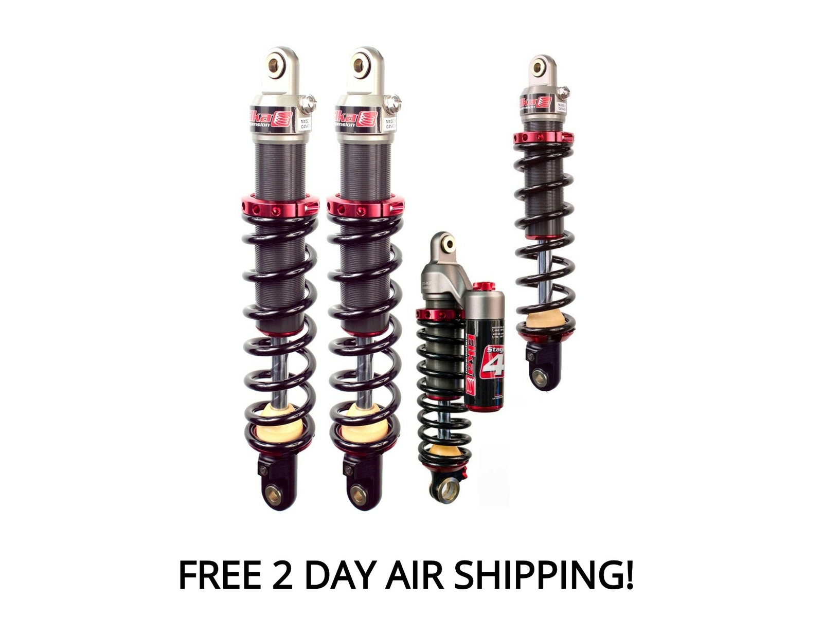 Elka Front and Rear Recreational Suspension Shock Kit Ski-Doo Summit X ...