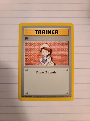Pokémon- WOTC Shadowless Trainer Bill 91/ 102 | eBay